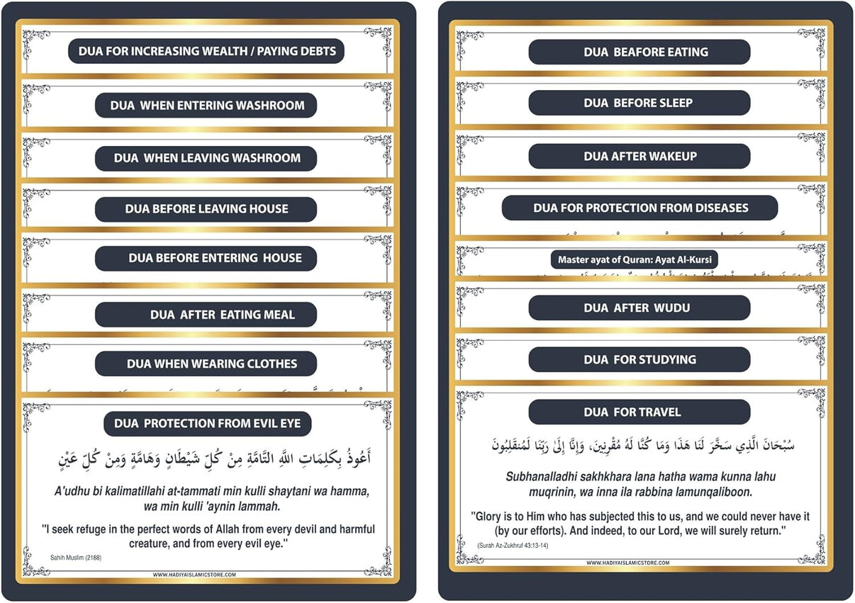 16 PCS DIY Removable Muslim Family Dua Sticker Decal | Islamic Arabic ...